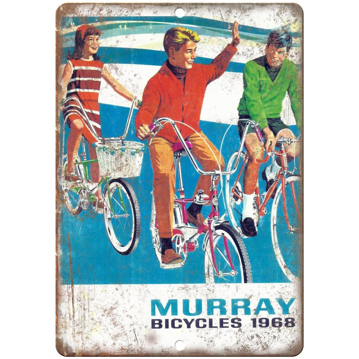1968 Murray Bicycles Vintage Ad 9" x 12" Reproduction Metal Sign B205 ...