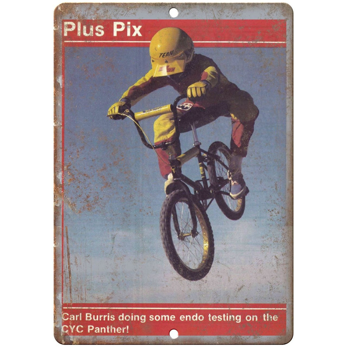 Carl Burris BMX CYC Panther 10"x7" Metal Sign Vintage Look Reproductio ...