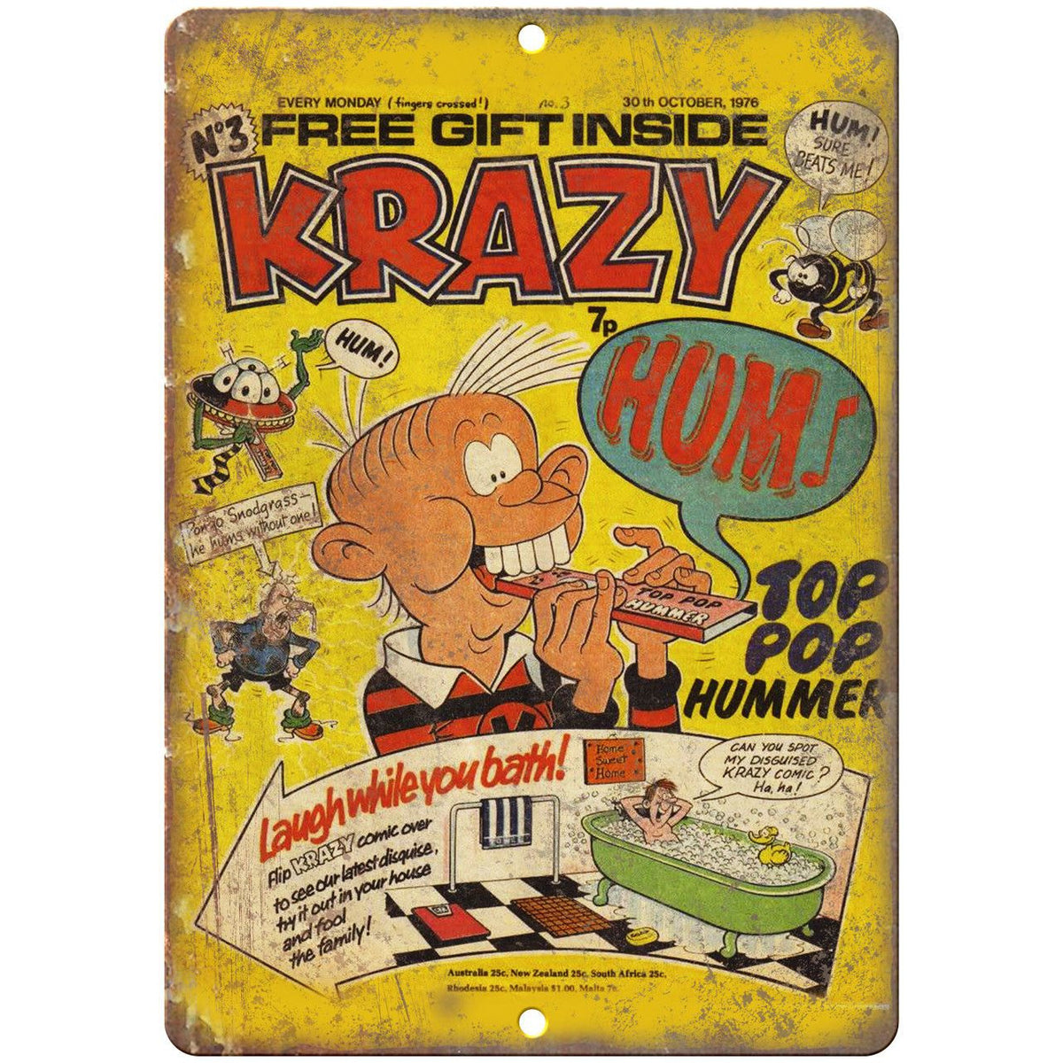 Krazy No 3 Comic Book Cover Vintage Art 10" x 7" Reproduction Metal Si ...