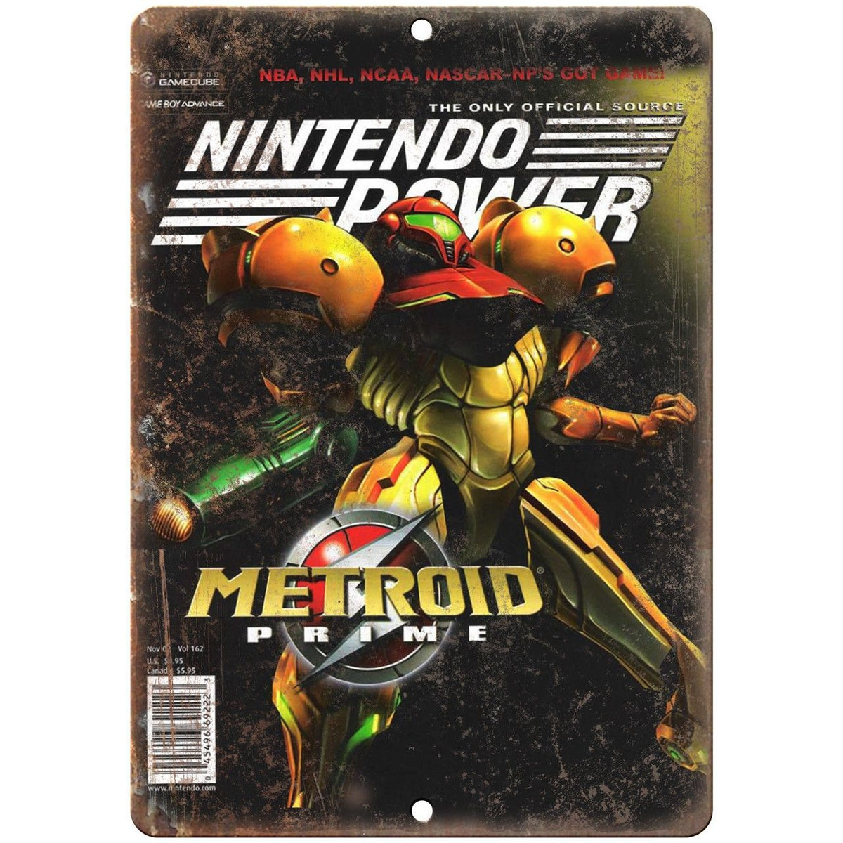 Nintendo Power Metroid Prime Cover 9" x 12" Reproduction Metal Sign G2 ...