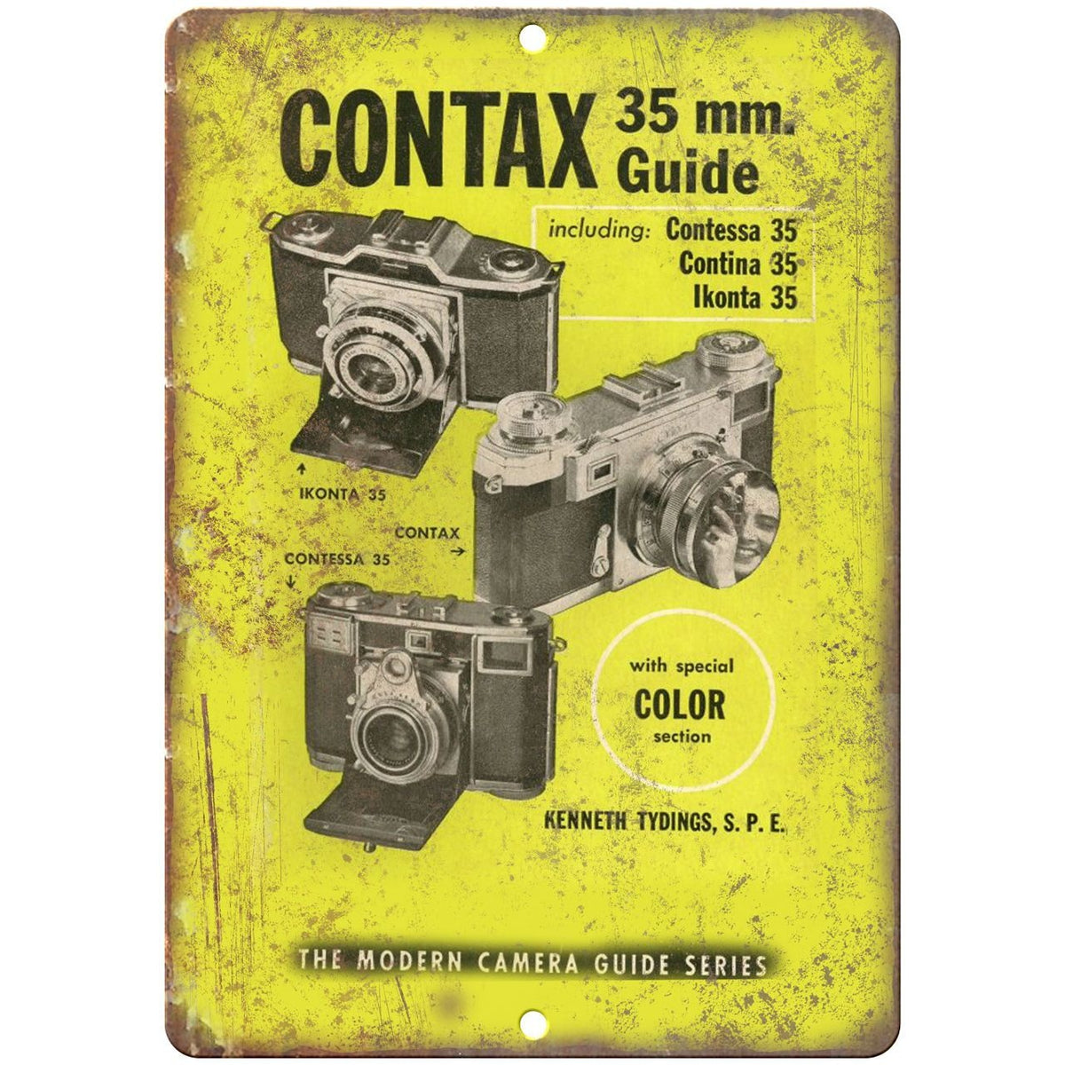Contax 35 mm Film Camera Contessa Contina 9" x 12" reproduction metal ...