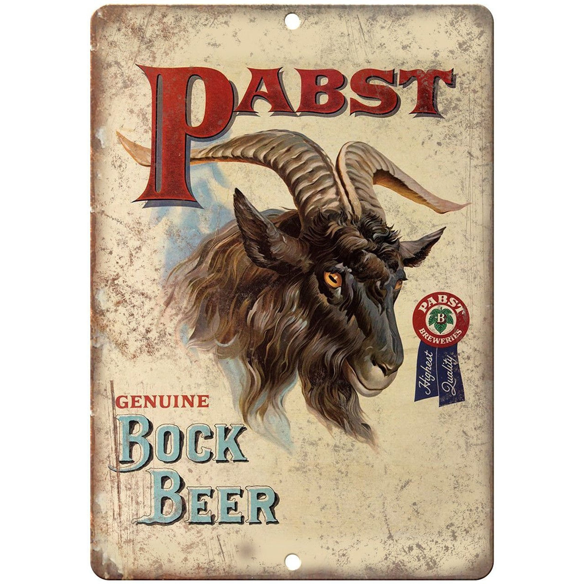 Pabst Bock Beer Vintage Breweriana Ad Reproduction Metal Sign E51 ...