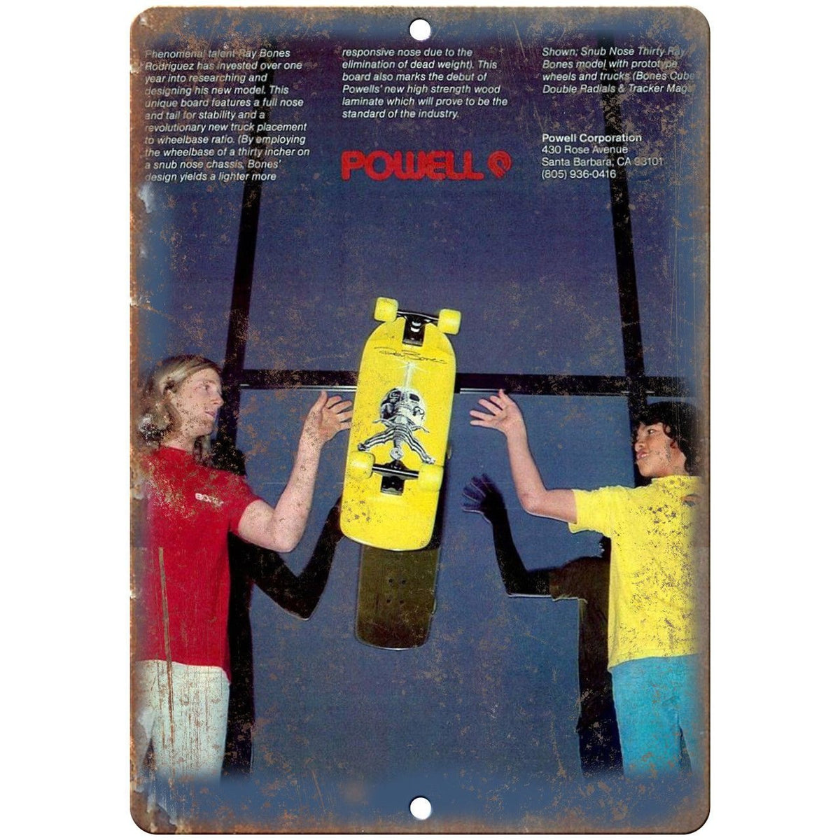 Powell Peralta Ray Bones Rodriguez Vintage Ad 10" x 7" Reproduction Me ...