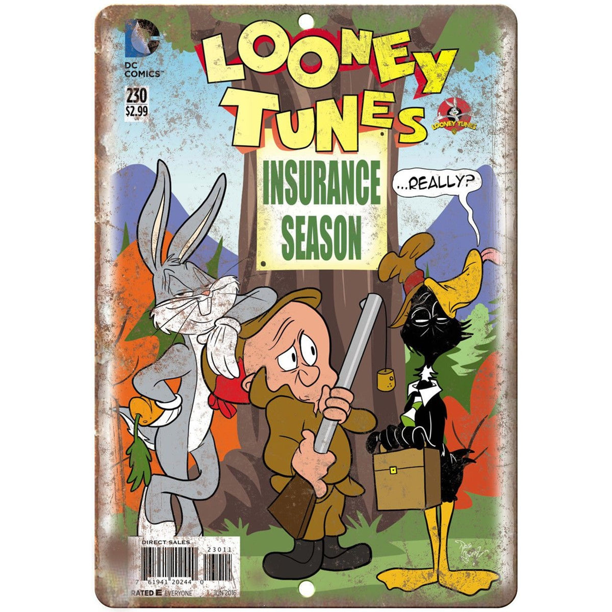 Looney Tunes Dc Comics Elmer Fudd 9" x 12" Reproduction Metal Sign J85 ...