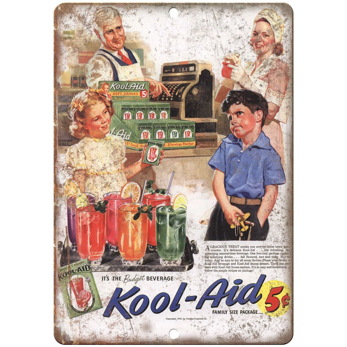 Kool Aid Beverage Vintage Ad 9" x 12" Reproduction Metal Sign N130 ...