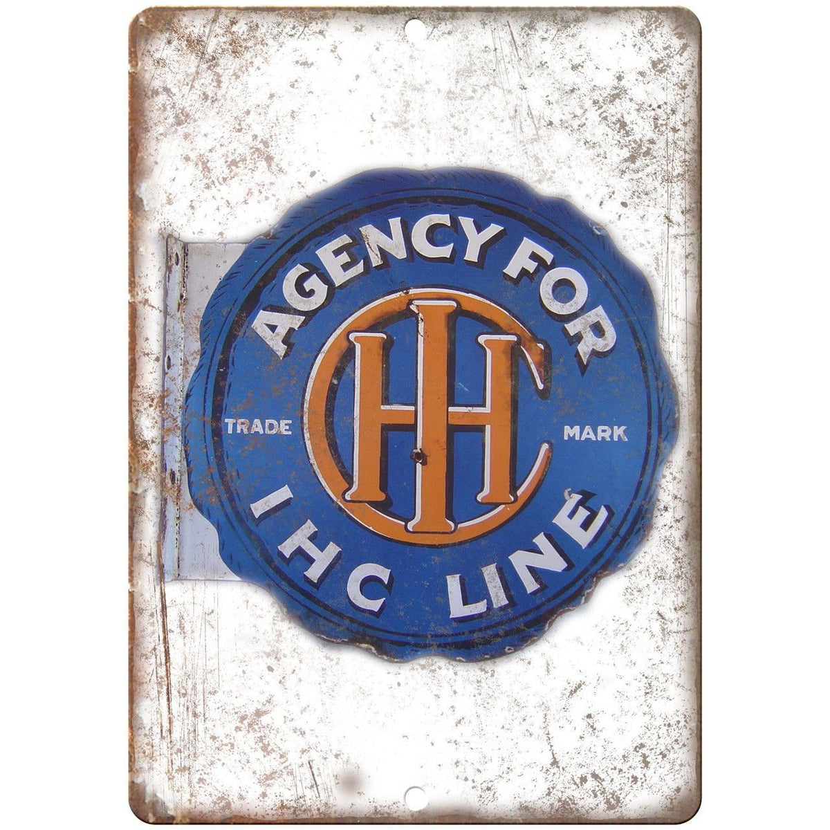 IHC Line Agency Porcelain Look Reproduction Metal Sign U125 – Rusty ...