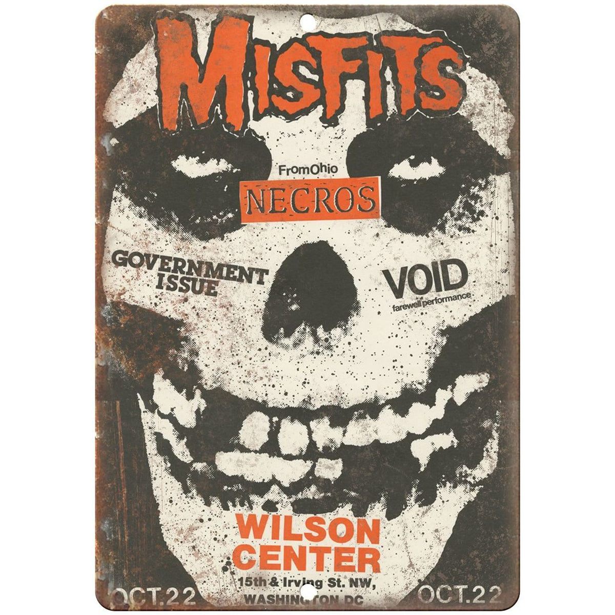 Misfits, government issue, Punk vintage concert flyer 9" x 12" retro m ...