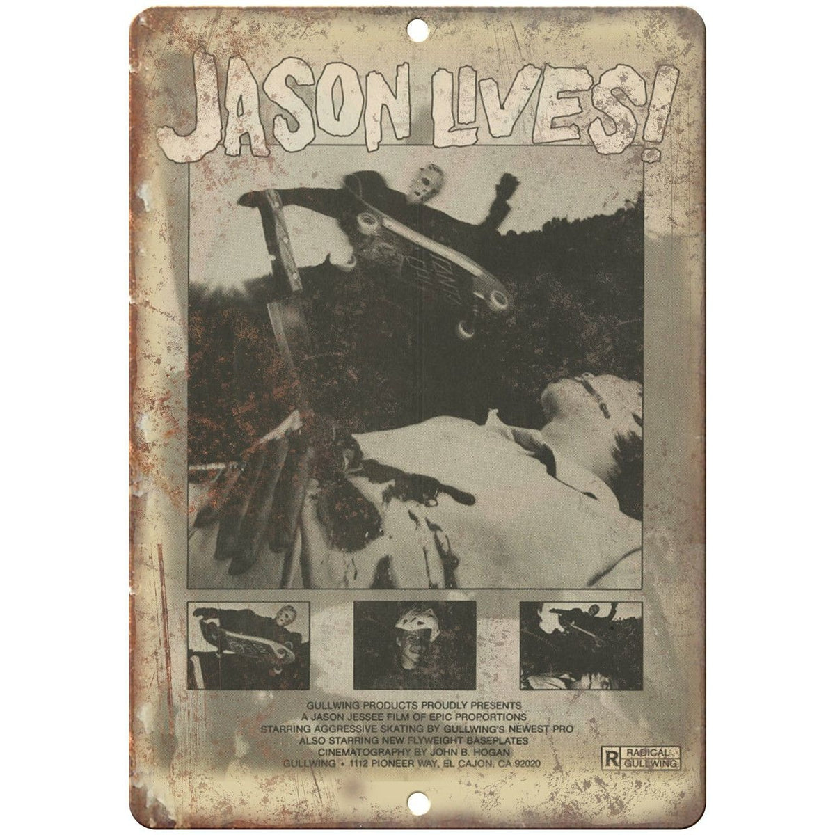 Gullwing Classic Skateboard Trucks Jason Lives 10" x 7" Reproduction M ...