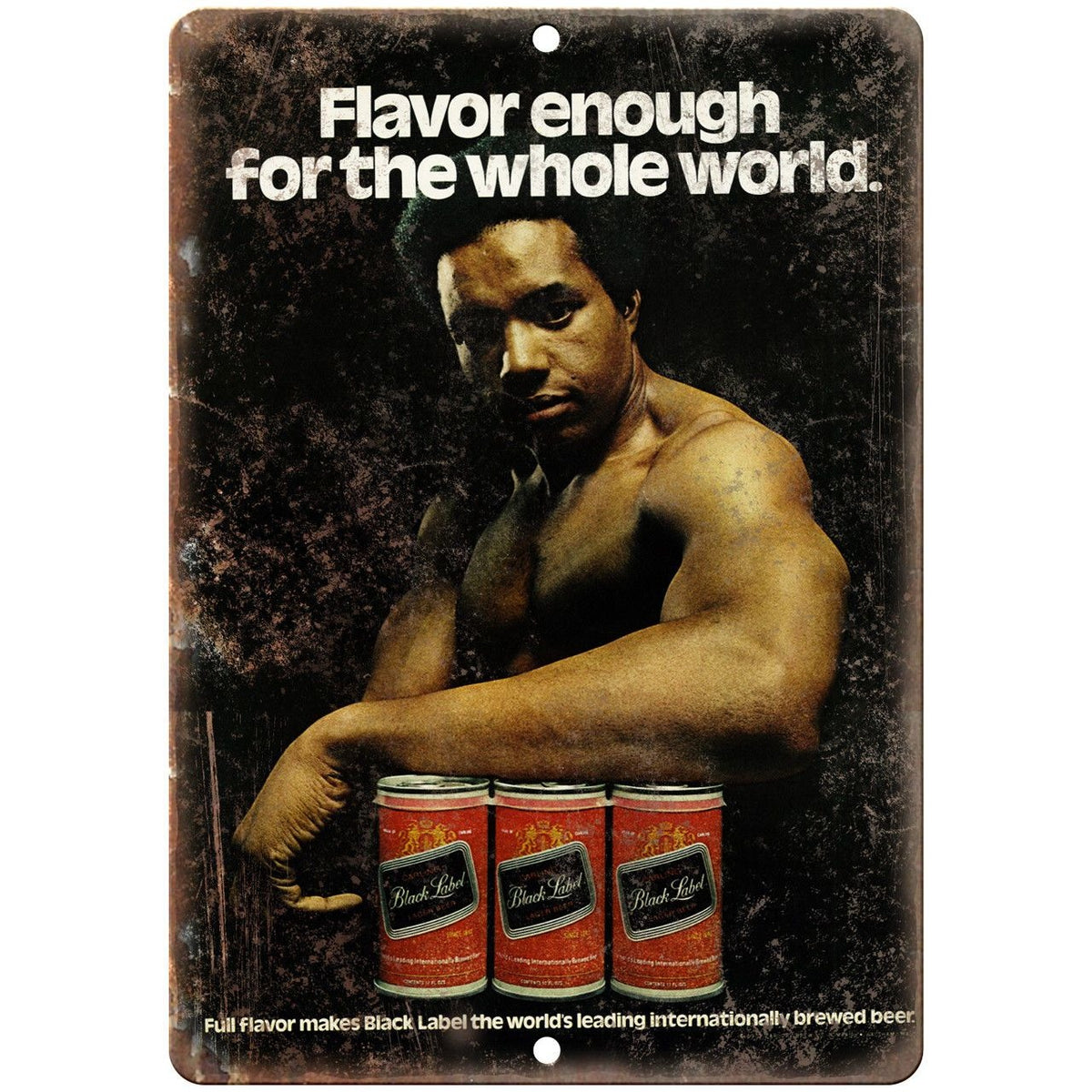 Black Label Vintage Beer Man Cave Ad 9" x 12" Reproduction Metal Sign ...