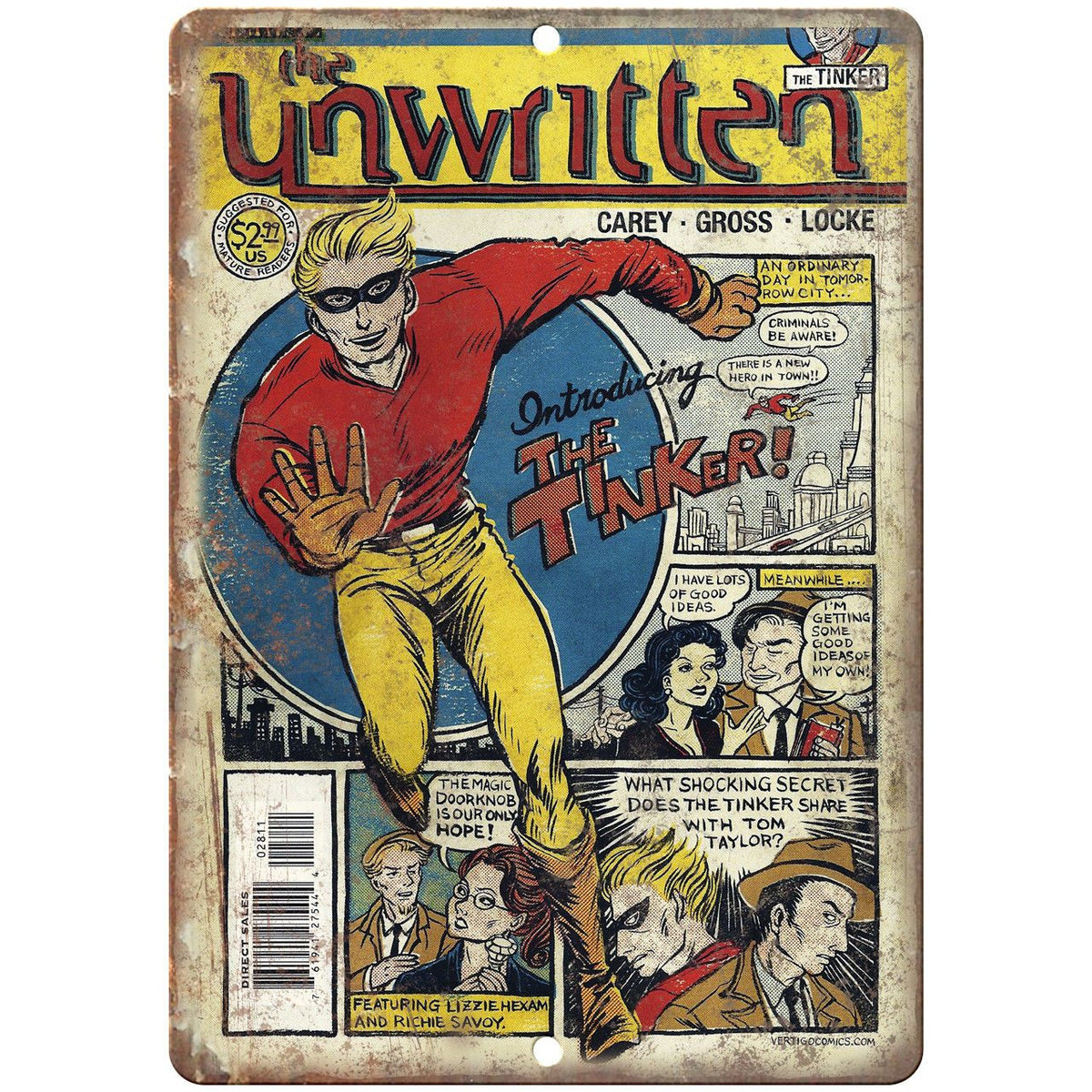 The Unwritten Comic Book Cover Art 9" x 12" Reproduction Metal Sign J6 ...