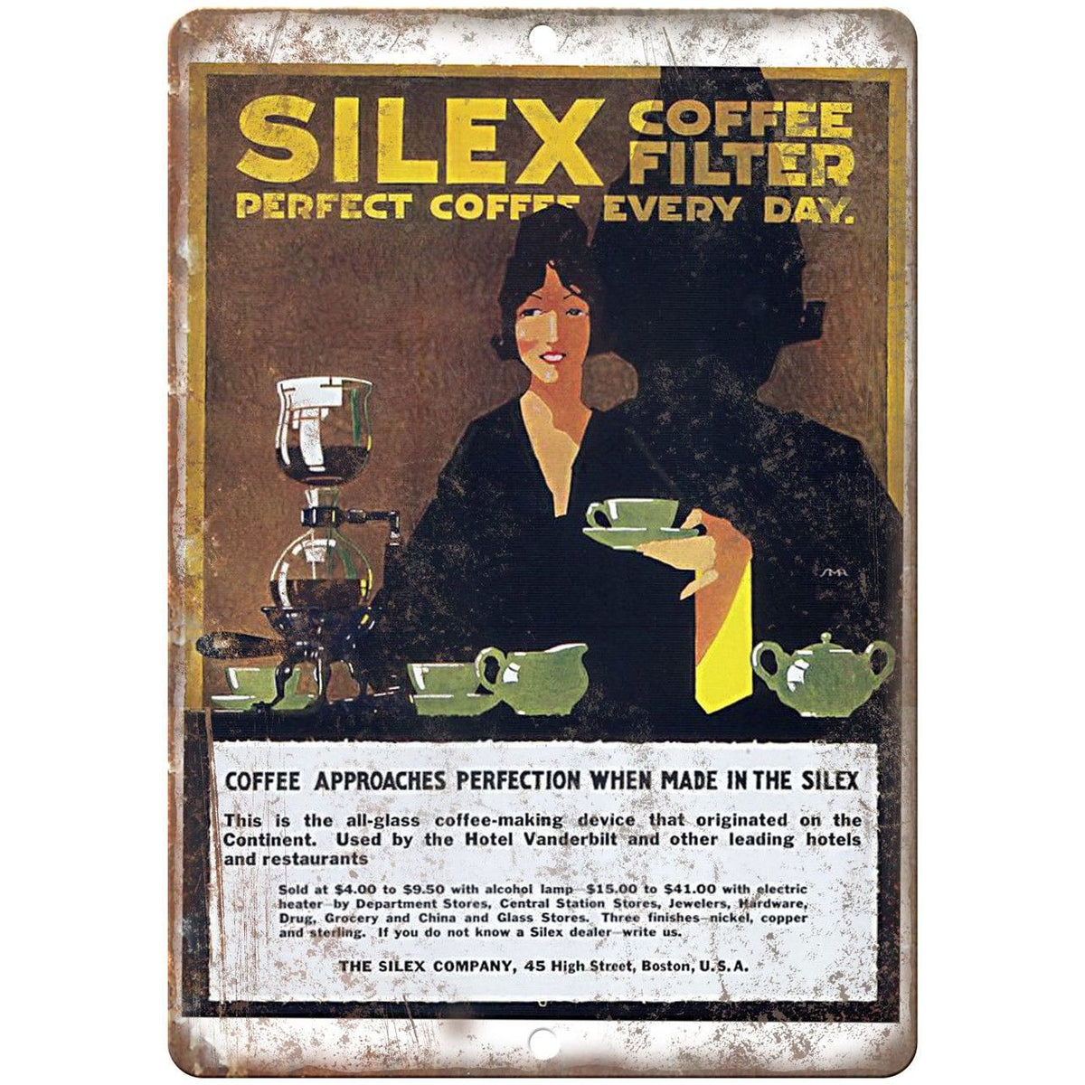 Silex Coffee Filter Vintage Ad 9" x 12" Reproduction Metal Sign N116 ...
