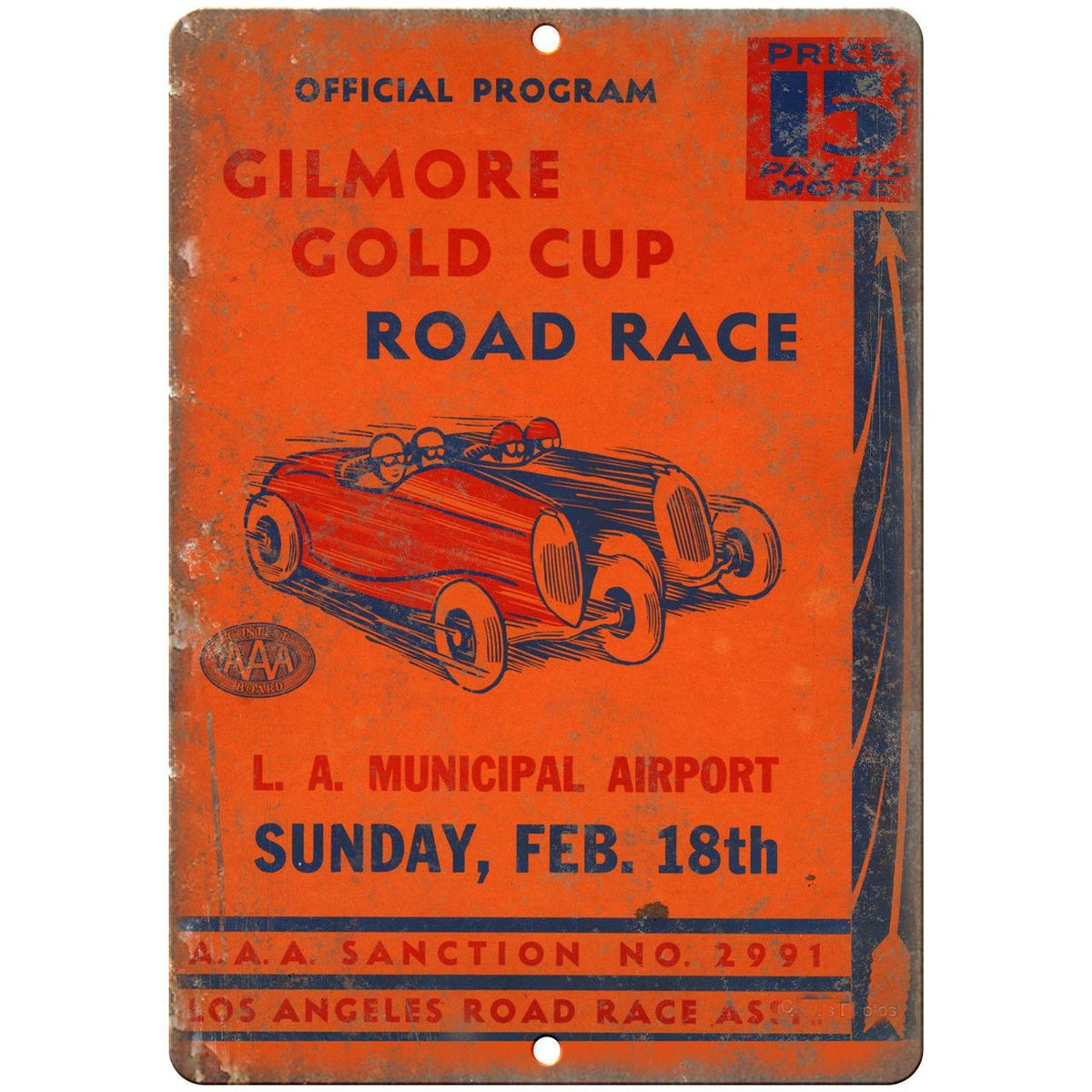 Gilmore Gold Cup Road Race 9" x 12" Reproduction Metal Sign A677 ...