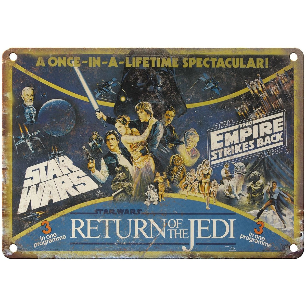 9" x 12" Metal Sign - Star Wars Trilogy - Vintage Look Reproduction ...