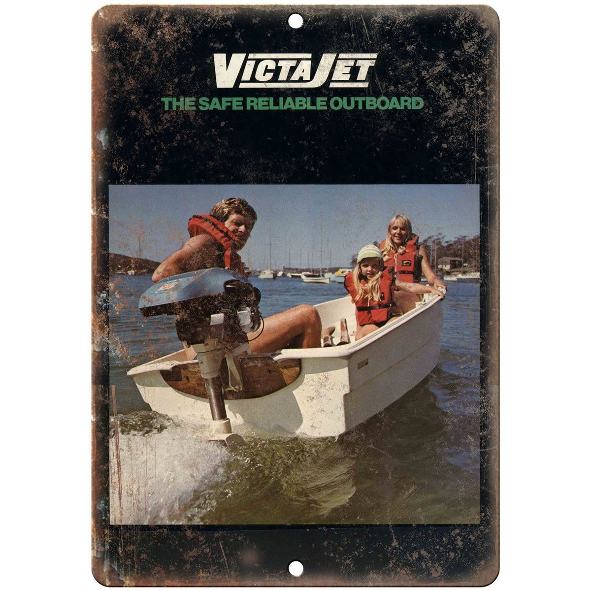 Victa Jet Outboard Motor Vintage Boating Ad 9" x 12" Reproduction Meta ...