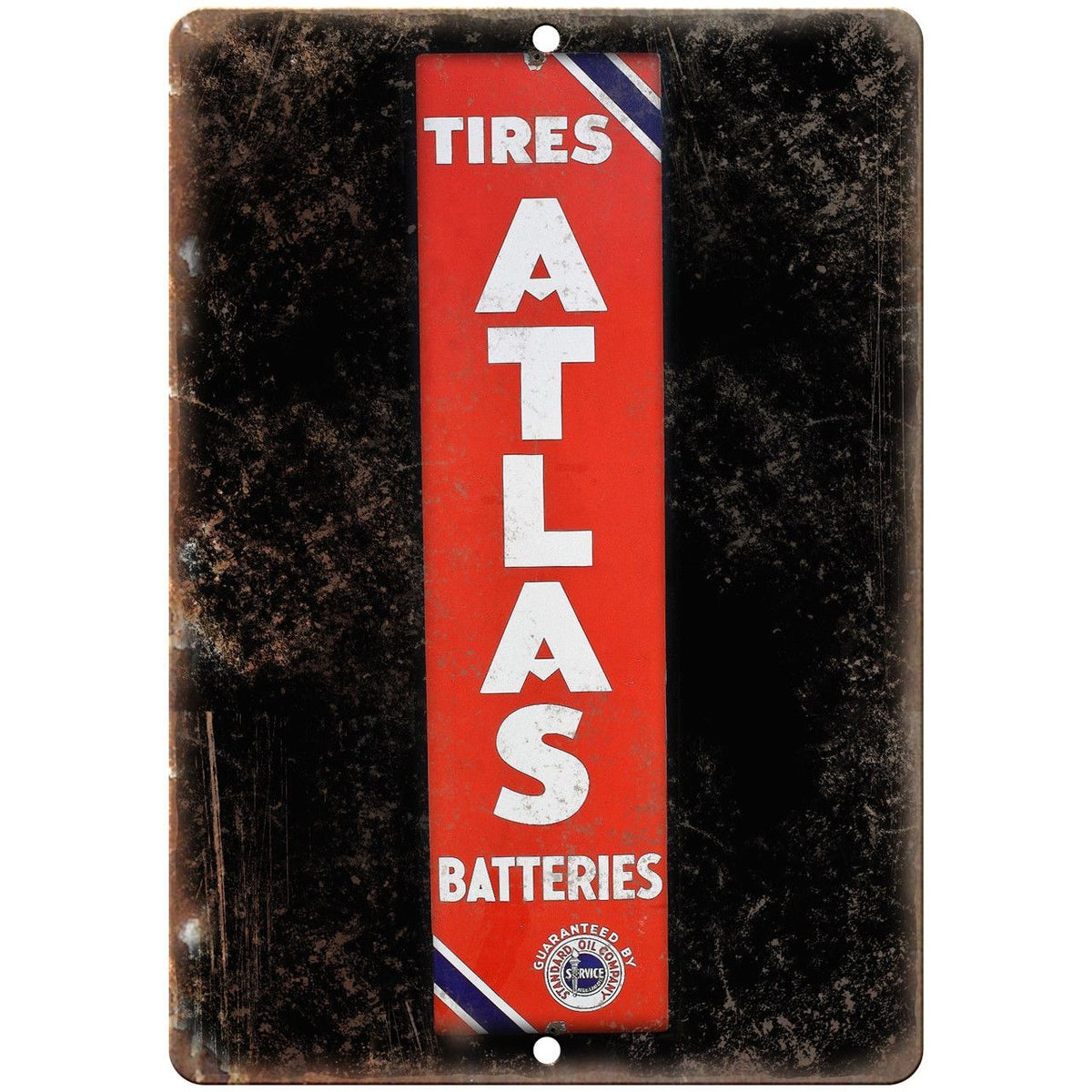 Atlas Batteries Porcelain Look 9" x 12" Reproduction Metal Sign U90 ...