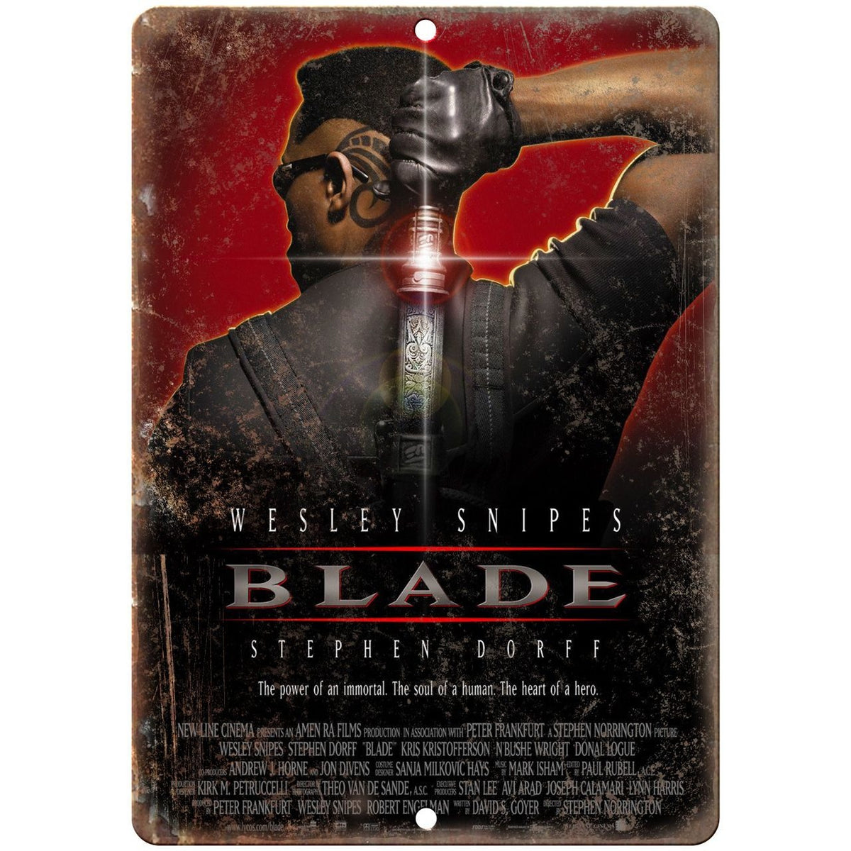 9" x 12" Metal Sign - Blade Movie Poster Wesley Snipes Vintage Look Re ...