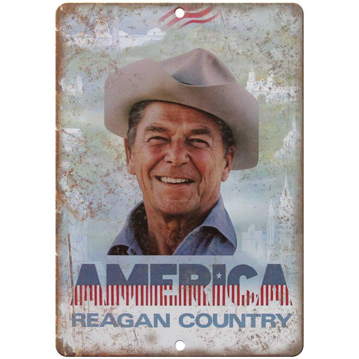 Ronald Reagan Country America Poster 9" x 12" Reproduction Metal Sign ...