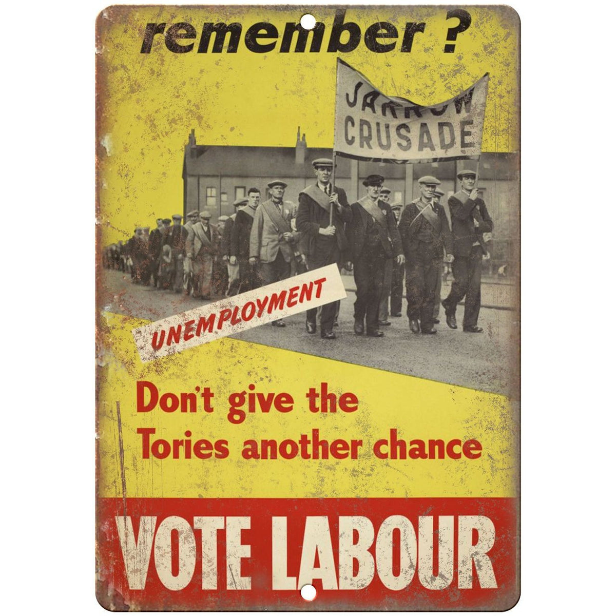 England United Kingdom Vote Labour Party RARE 9" x 12" Reproduction Me ...