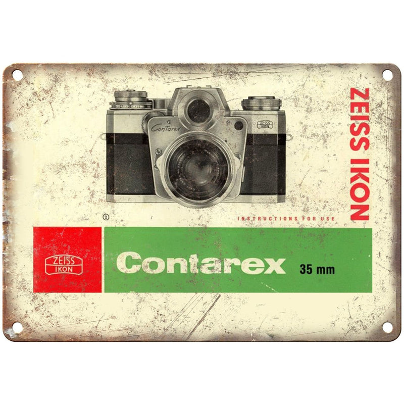 Contarex Zeiss Ikon 35 mm Film Camera 9" x 12" reproduction metal sign ...