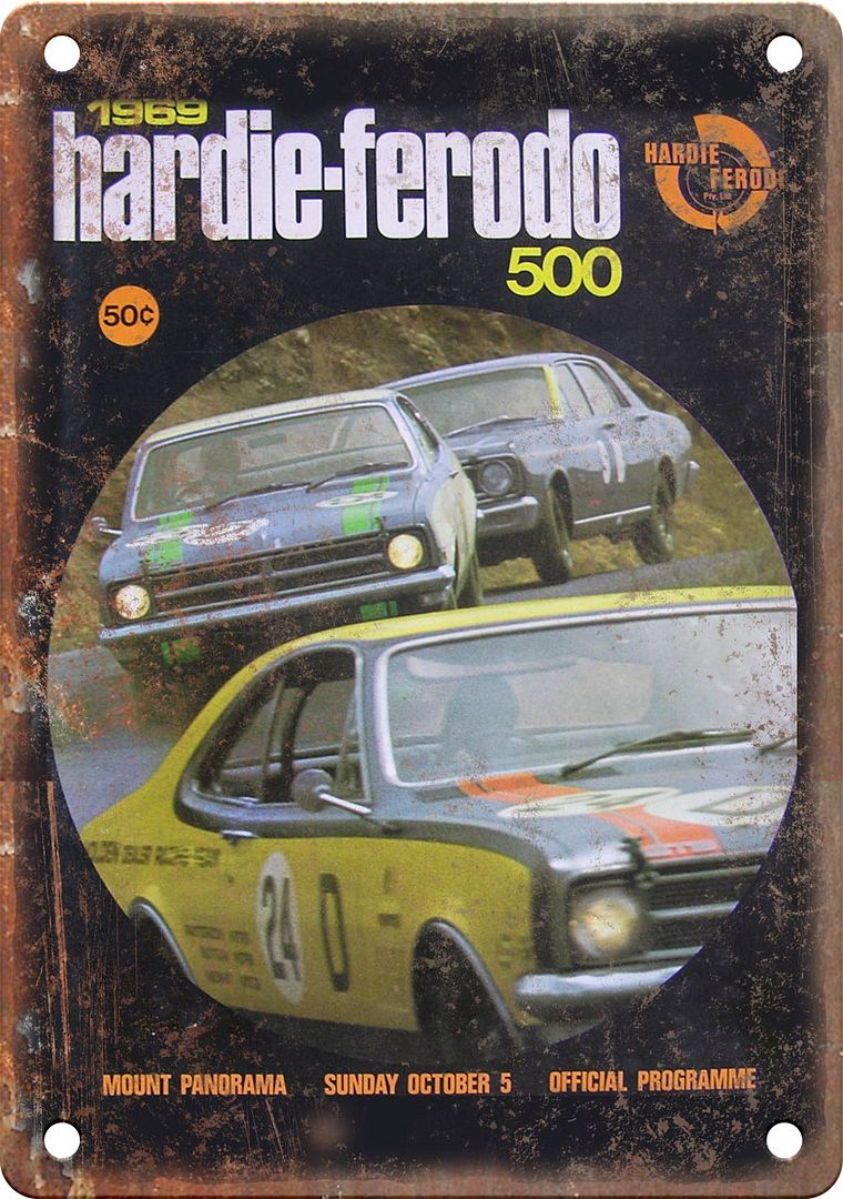 Hardie-Ferodo 500 Reproduction Metal Sign | Rusty Walls – Rusty Walls ...