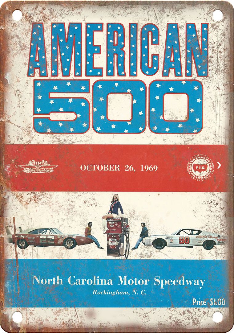 American 500 Motor Speedway Reproduction Metal Sign | Rusty Walls ...