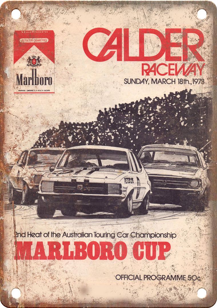 Calder Raceway Marlboro Cup Racing Reproduction Metal Sign | Rusty ...