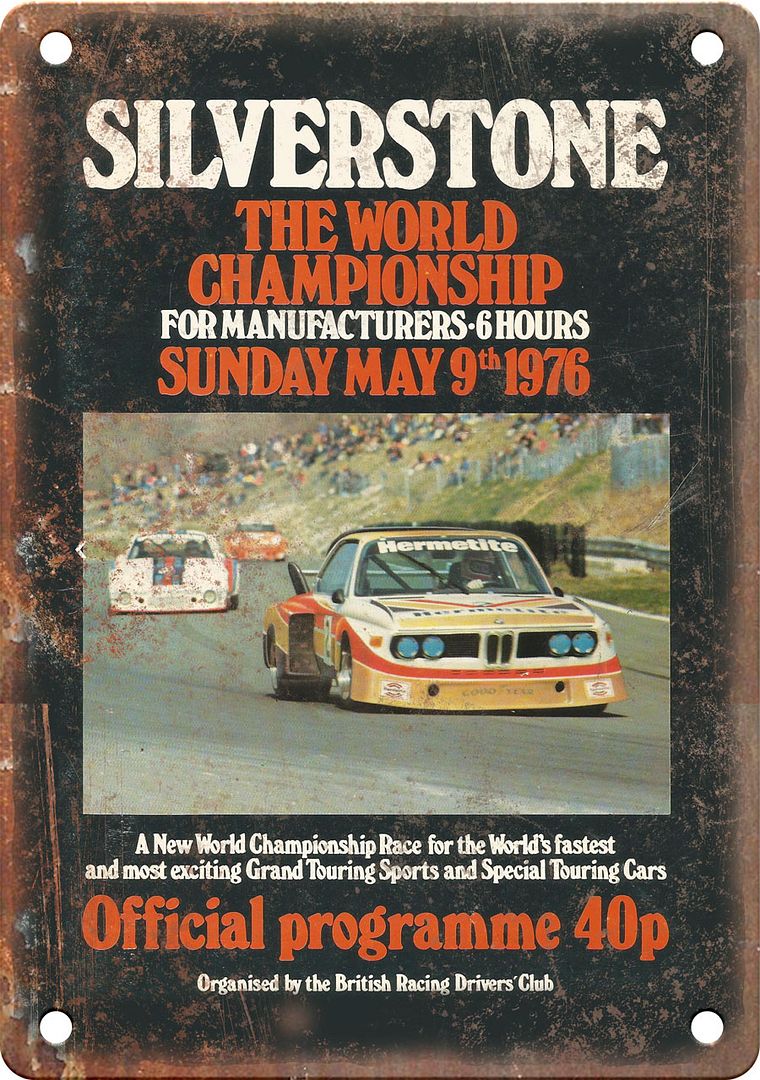 Silverstone Raceway Program Reproduction Metal Sign | Rusty Walls ...