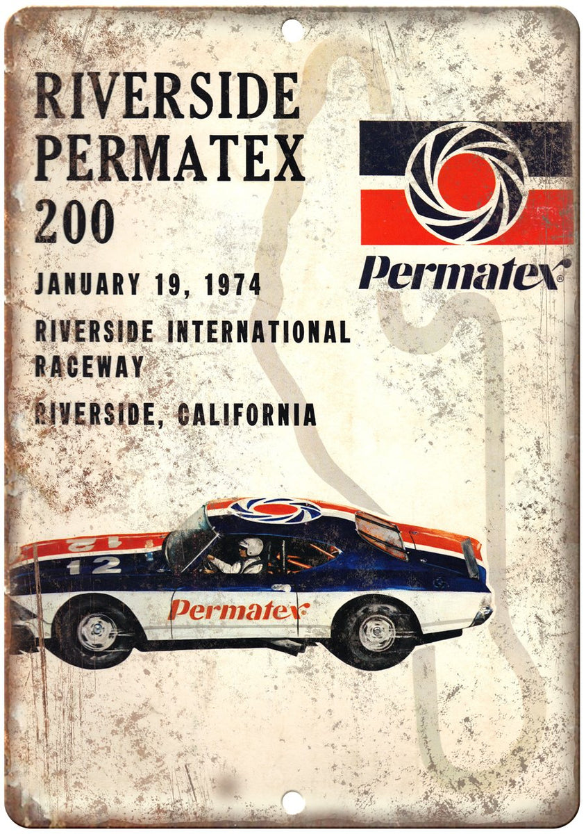 Riverside International Raceway Permatex Metal Sign | Rusty Walls ...