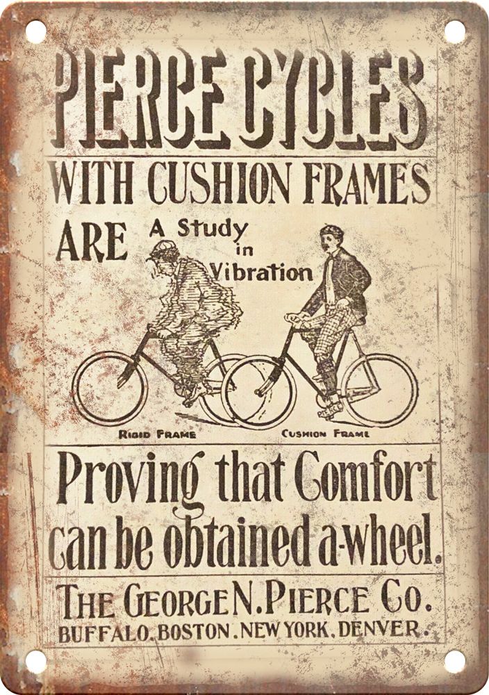 Vintage Monarch Bicycles Cycling Poster Reproduction Metal Sign | Rusty ...