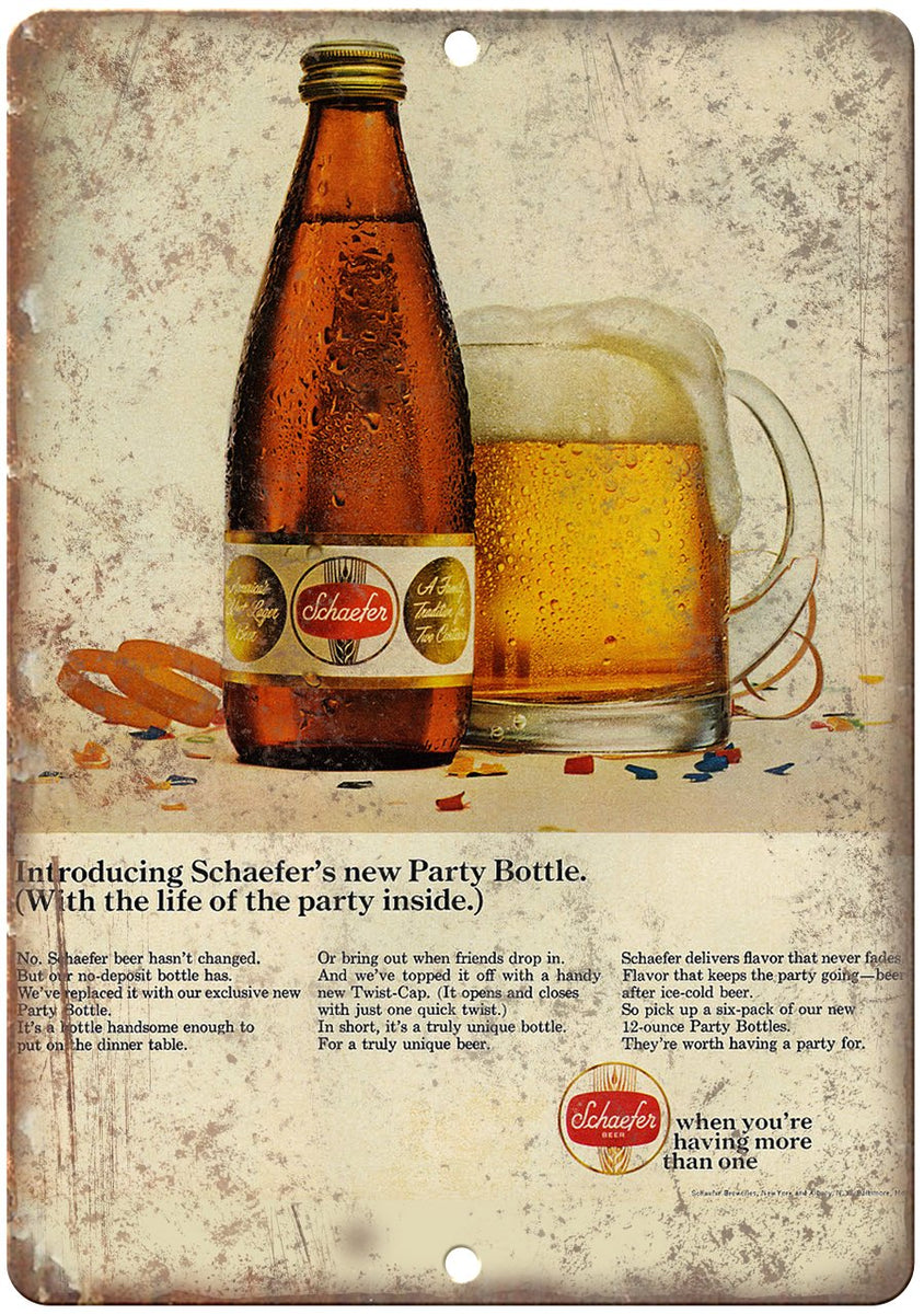 Schaefer Beer Metal Sign | Rusty Walls – Rusty Walls Sign Shop