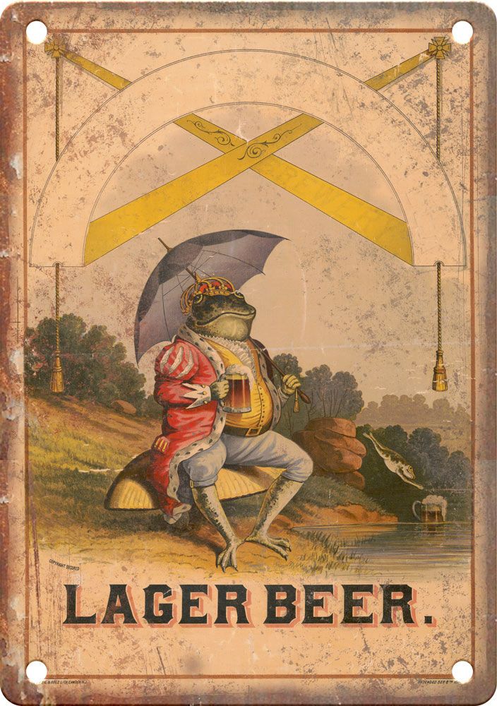 Vintage Lager Beer Vintage Ad Reproduction Metal Sign | Rusty Walls ...