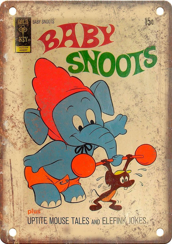 Gold Key Golden Age Comic Baby Snoots Metal Sign | Rusty Walls – Rusty ...