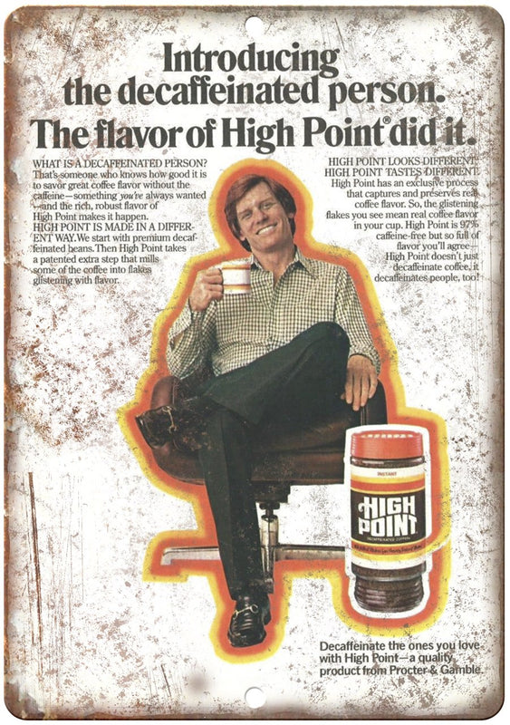 High Point Coffee Metal Sign | Rusty Walls – Rusty Walls Sign Shop