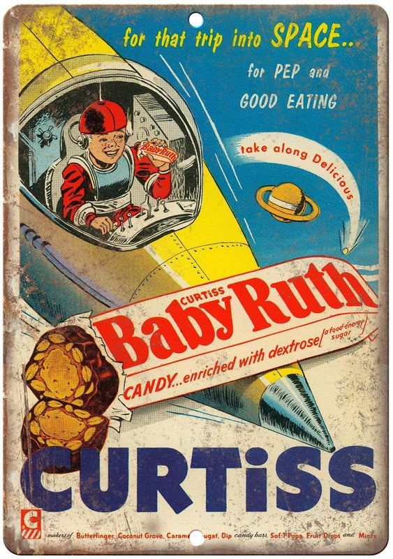 Curtiss Baby Ruth Metal Sign | Rusty Walls – Rusty Walls Sign Shop