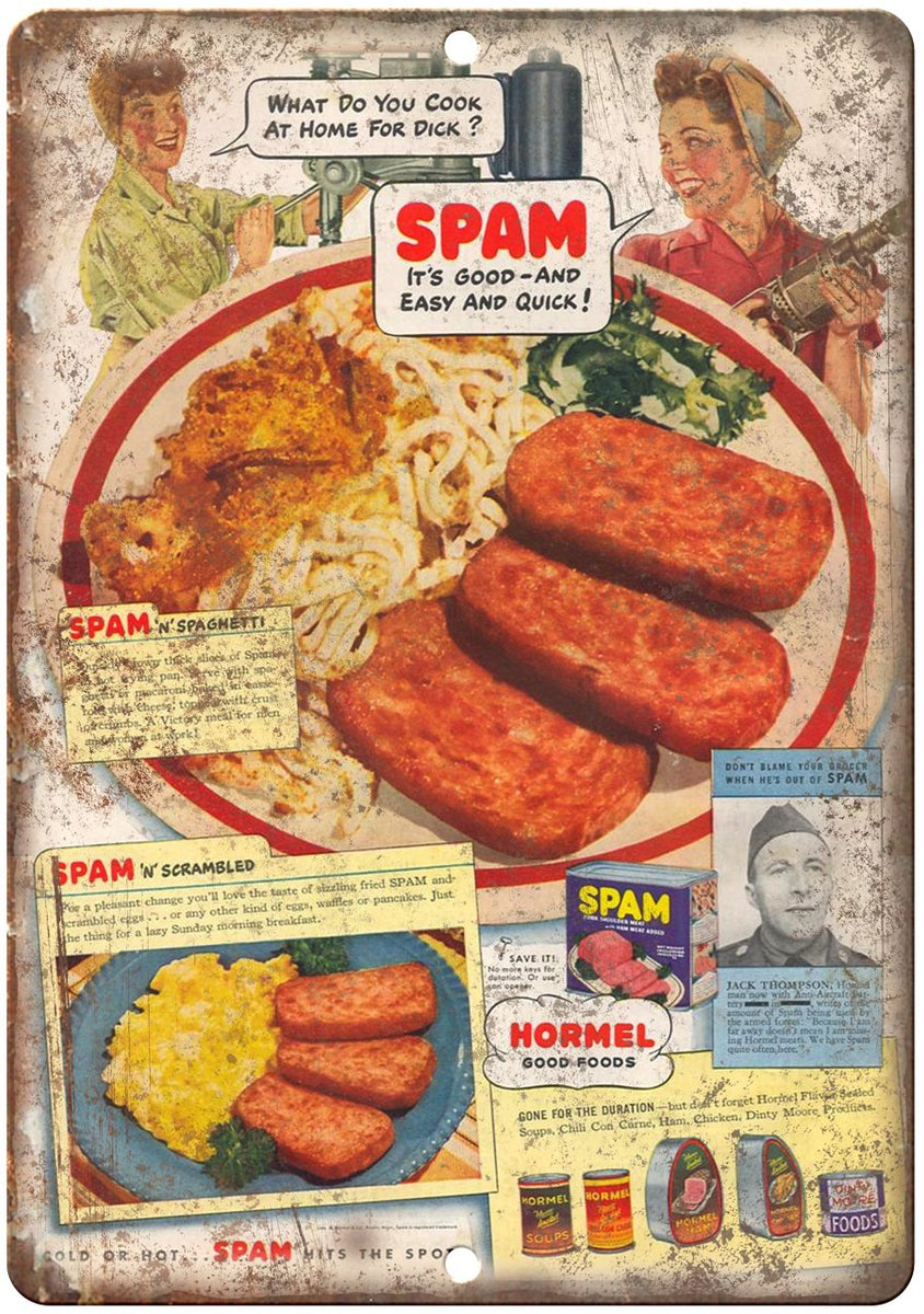 Hormel Spam Jack Thompson Metal Sign | Rusty Walls – Rusty Walls Sign Shop