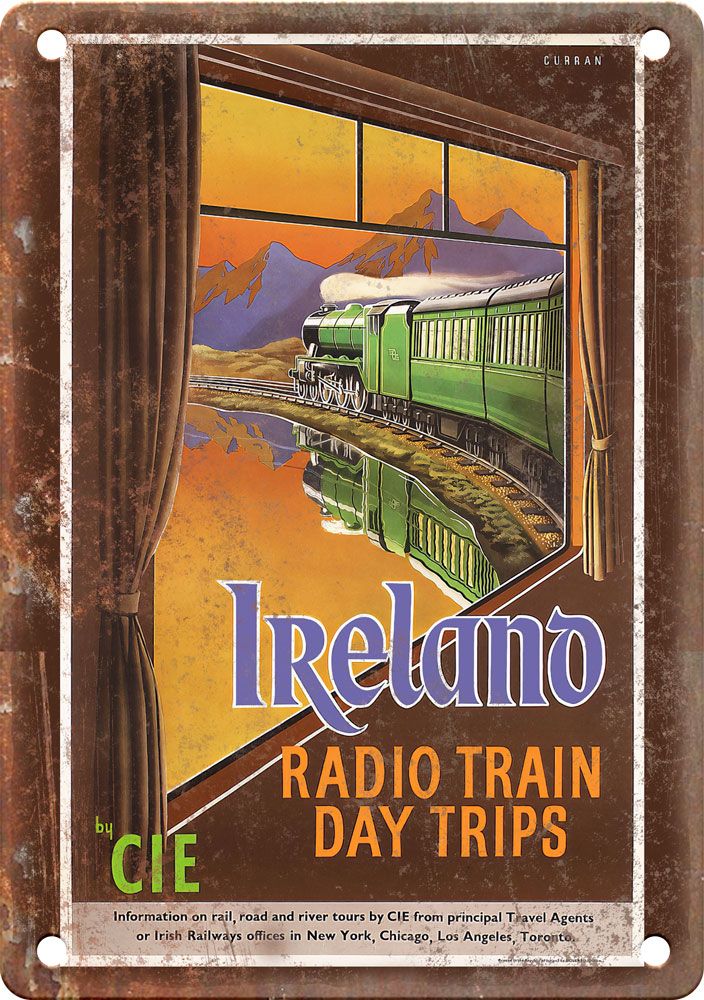 Vintage Ireland Travel Poster Reproduction Metal Sign | Rusty Walls ...