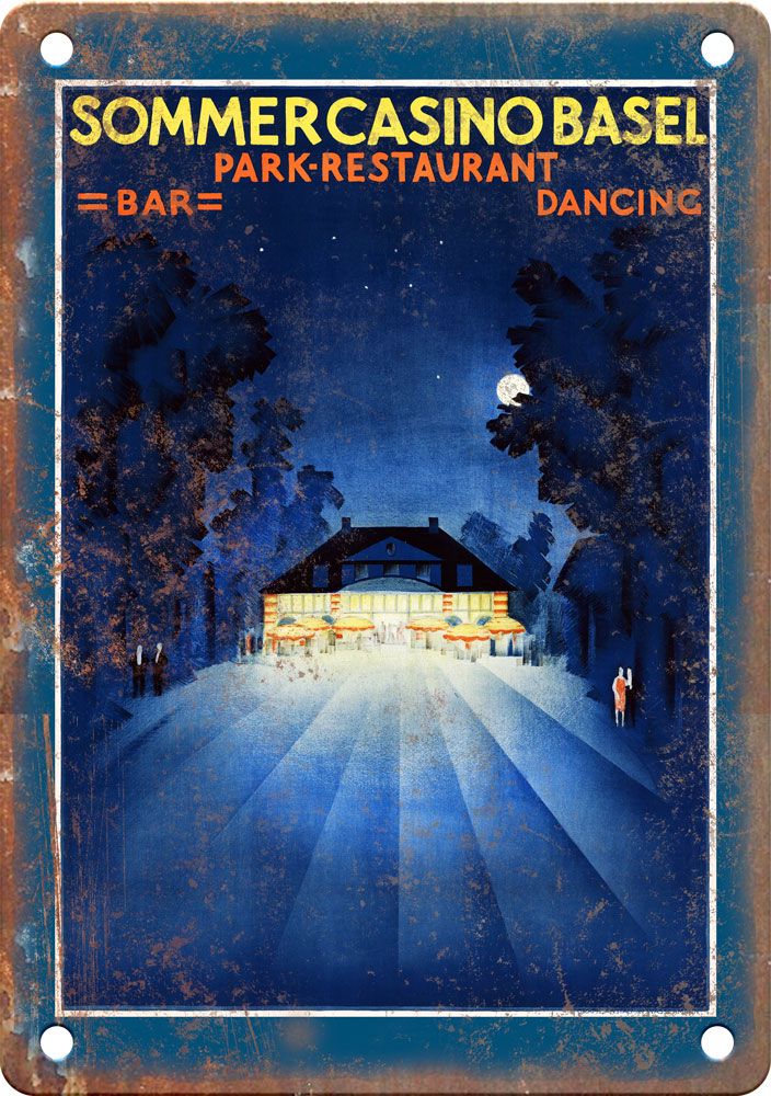 Vintage Basel Travel Poster Reproduction Metal Sign | Rusty Walls ...