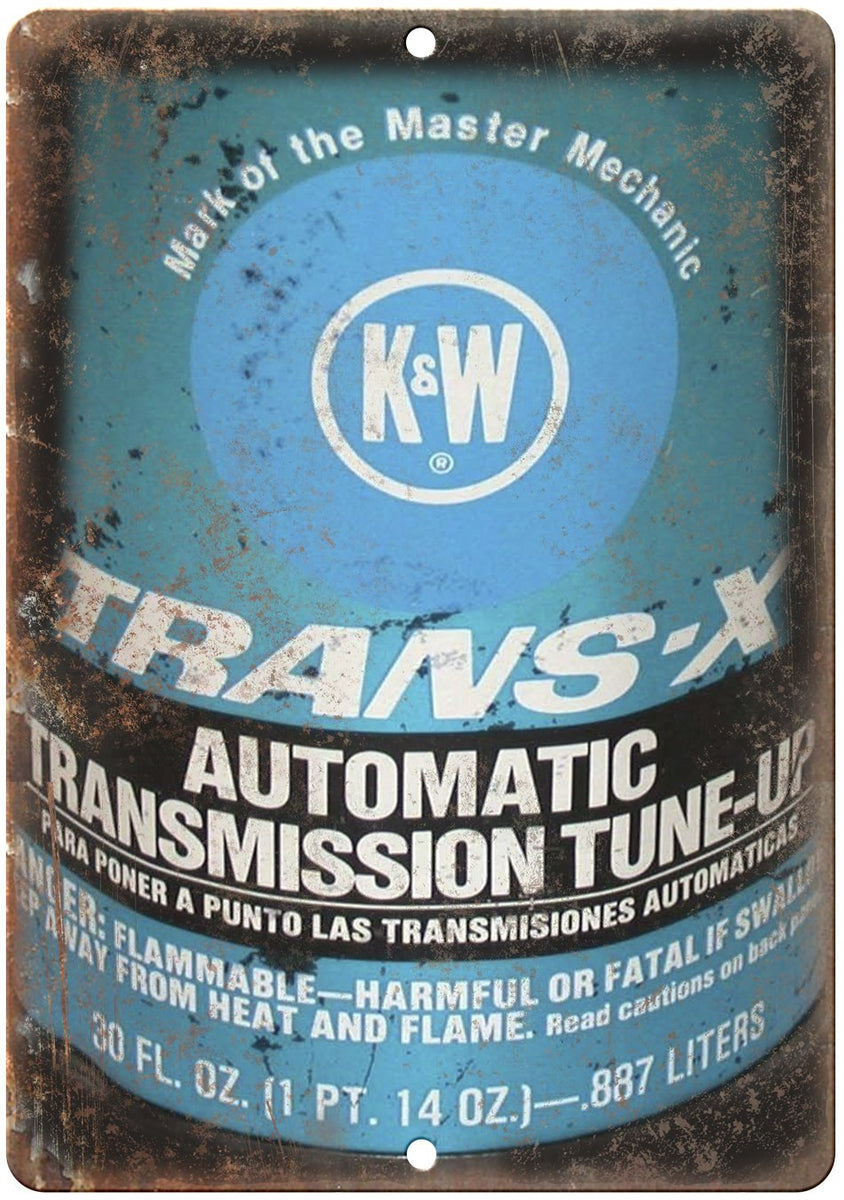 Trans-X Transmission Can Art Metal Sign | Rusty Walls – Rusty Walls ...