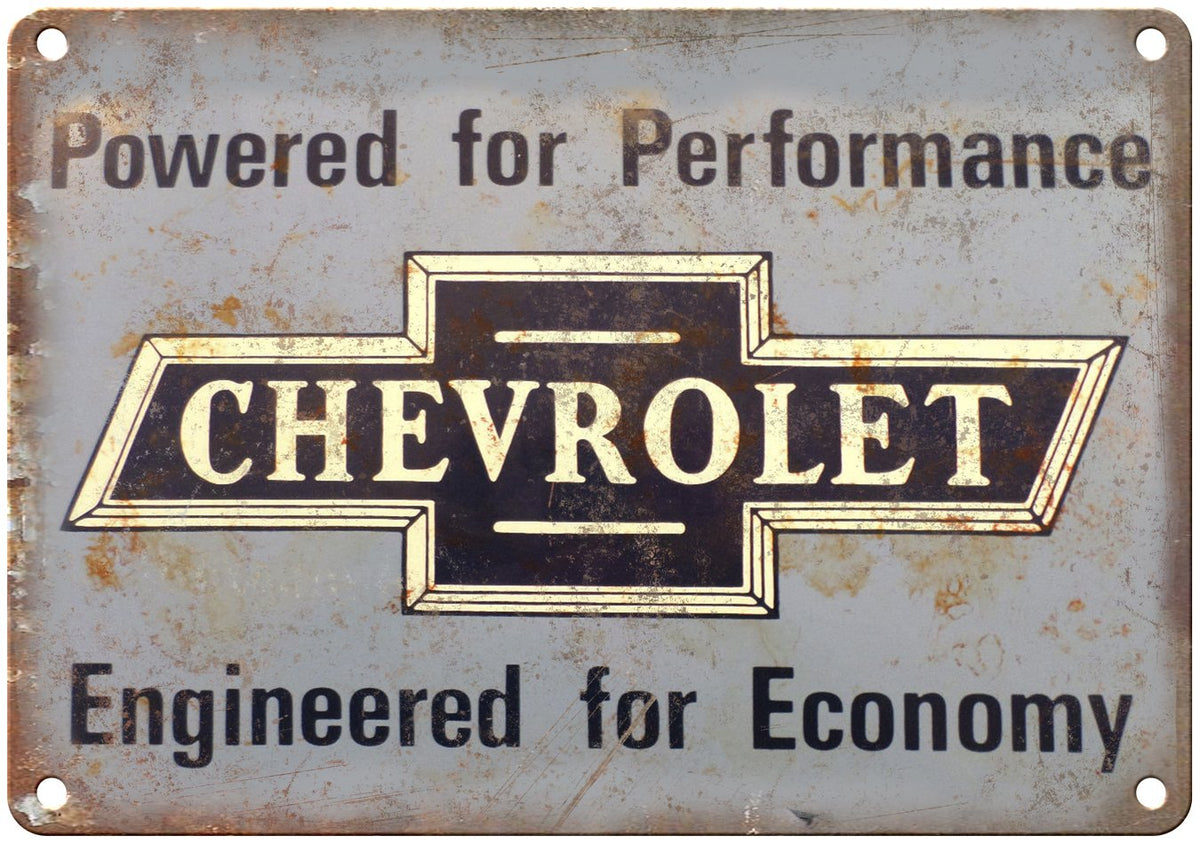 Chevrolet Vintage Porcelain Look Metal Sign | Rusty Walls – Rusty Walls ...