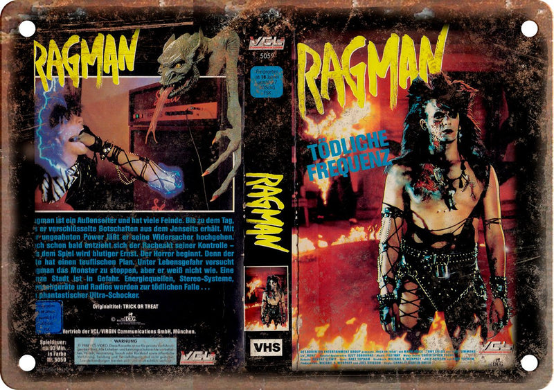 Ragman Vintage VHS Cover Art Metal Sign | Rusty Walls – Rusty Walls ...