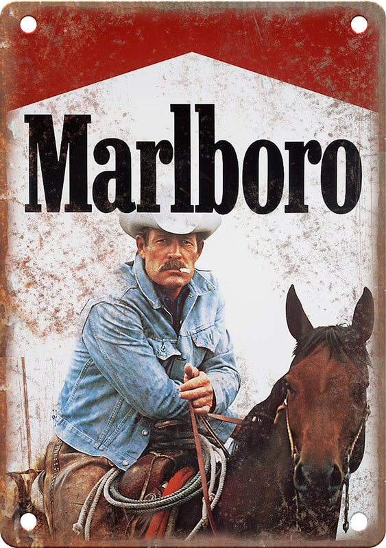 Marlboro Man Cigarette Tobacco Ad | Rusty Walls – Rusty Walls Sign Shop