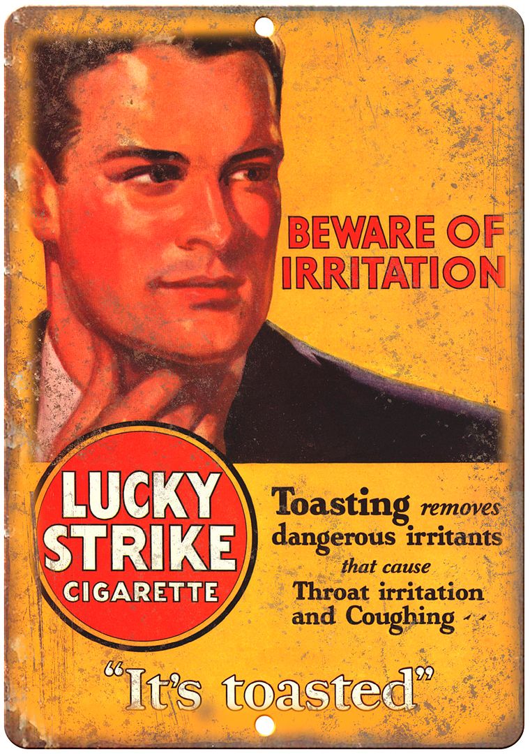 Lucky Strike Cigarette It's Toasted Ad Metal Sign | Rusty Walls – Rusty ...