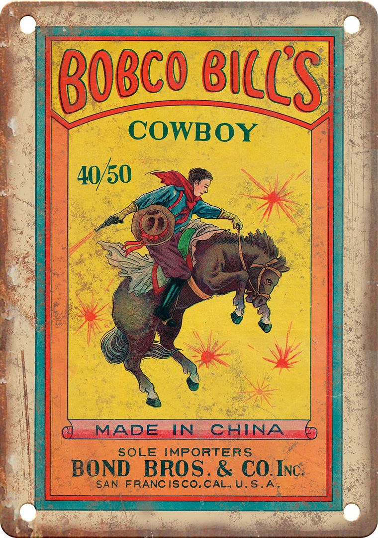 Bobco Bill's Firecracker Package Art Metal Sign | Rusty Walls – Rusty ...