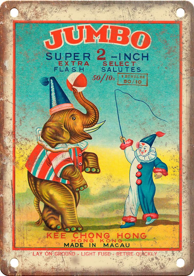 Jumbo Firecracker Package Art Metal Sign | Rusty Walls – Rusty Walls ...